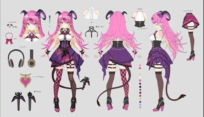 Create, rig, port, fix 3d model, mmd, vrm, vrchat, animaze, gmod ...