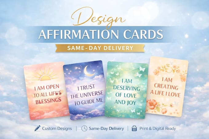 Motivational affirmation cards kids flashcards inspiration cards thank ...