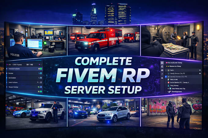 Create gta rp server setup, blockbench modeling, minecraft roblox ...