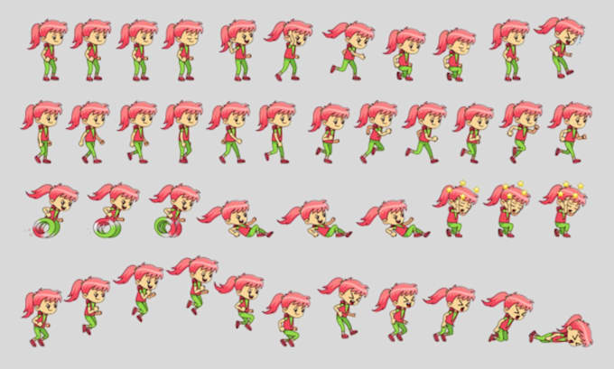 Design pixel animation, sprite sheet, game art, pixel art character ...