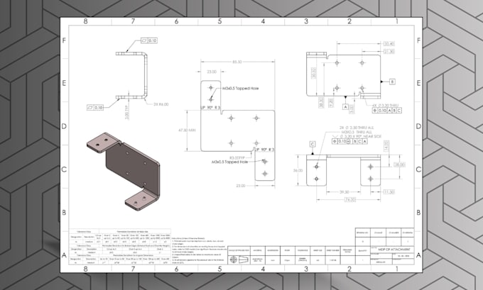 2d technical drawings and manufacturing drawings by Mechvision | Fiverr