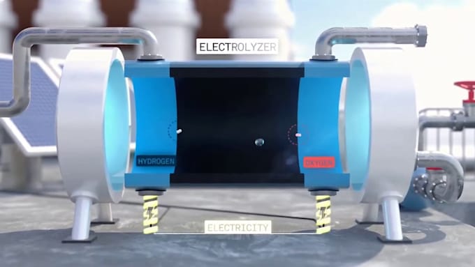 Create realistic 3d industrial animation factory process water ...