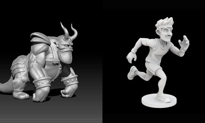 Sculpt 3d print ready stl character model, statue, mascot, chibi, toys ...