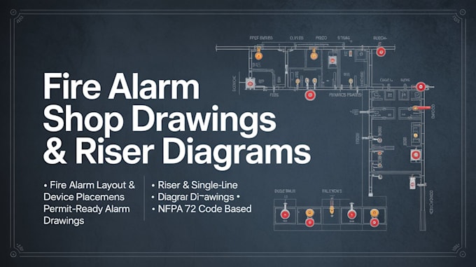 Do fire alarm shop drawings, riser diagrams and alarm layout autocad by ...