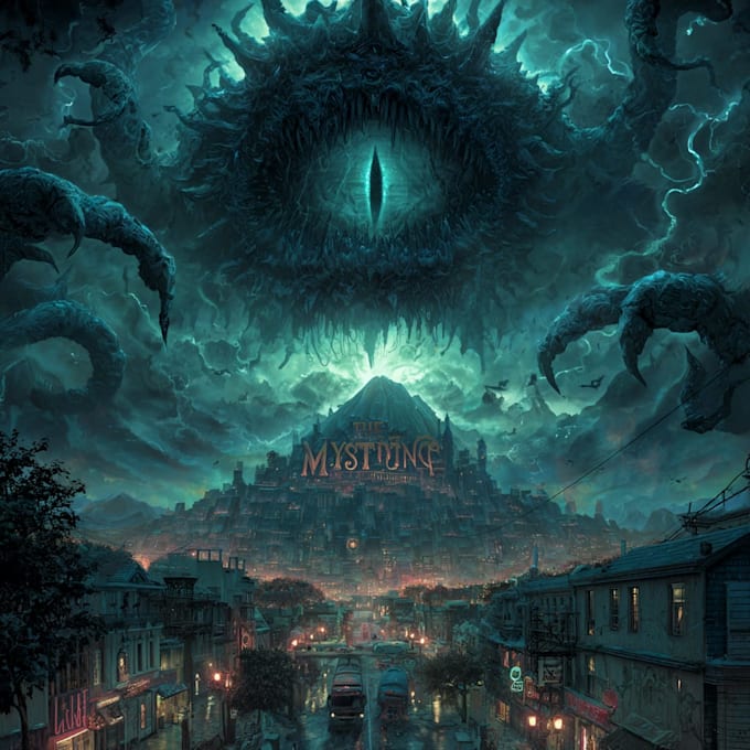Create concept art, illustration, book cover, monster art, horror art ...