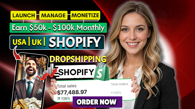 Launch and promote shopify store dropshipping shopify website for ...