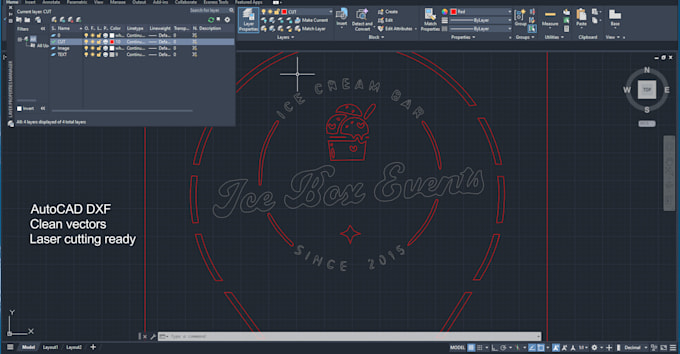 Prepare clean autocad dxf files for cnc laser cutting by Aftan_vladut ...