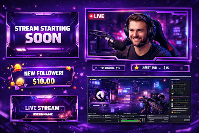 Set up obs studio with custom overlays, alerts and scenes by Lucaselis ...