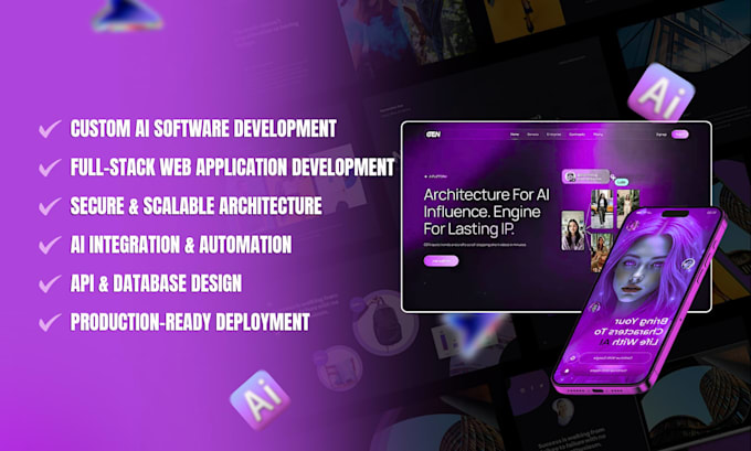 Build ai software development, full stack website, frontend development ...