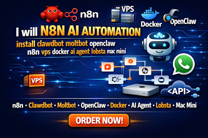 Installer clawdbot moltbot openclaw n8n vps docker agent ai lobsta mac mini