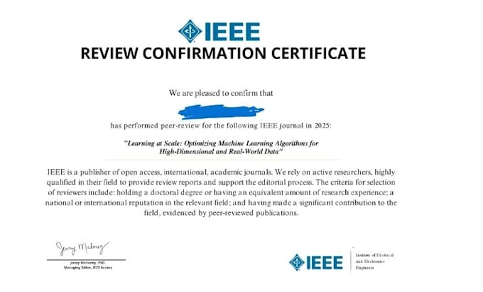 Provide backdate peer review ieee confirmation letter for eb1 by ...