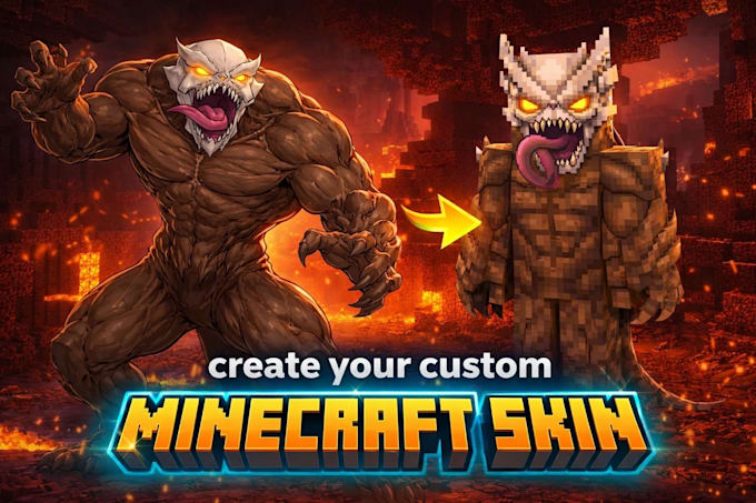 Create a custom minecraft skin from your image or idea by Gregoryfarmer ...