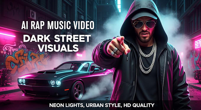 Create an ai animated rap music video with dark street visuals for your ...