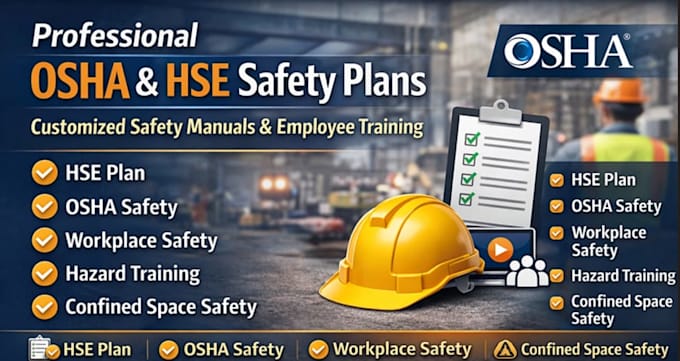 Create hse plans osha safety workplace safety and hazard training ...