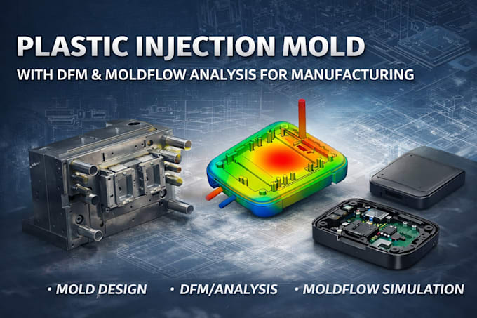 Design plastic injection mold, 3d cad dfm and moldflow for product ...