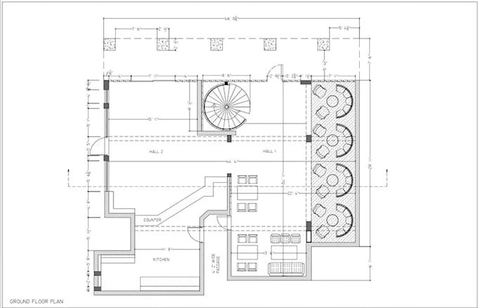 Redraw restaurant floorplan,cocktail bar layout,blueprint pool bar ...