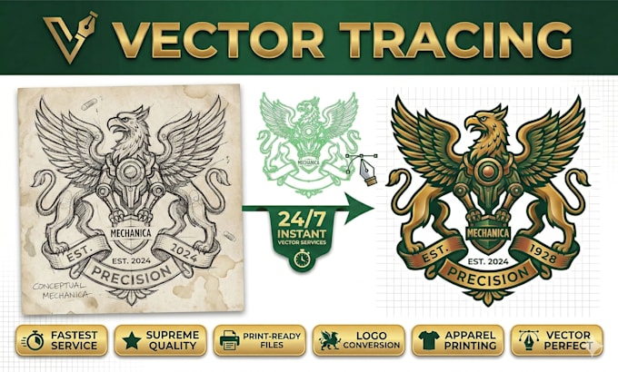 Do vectorize, recreate or redraw logo, edit, fix and revamp visuals by ...