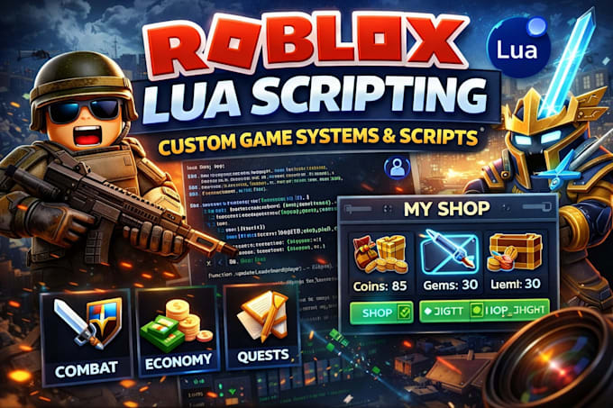 Create advanced lua scripting and mechanics for roblox game as roblox ...