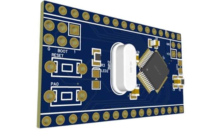 Stm32, esp32, arduino conception de pcb pour led, schéma et disposition pcd