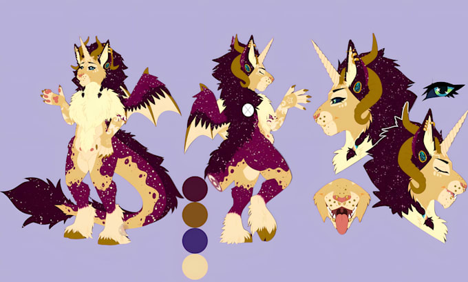 Draw furry reference sheet, anthro ref sheet, furry commission, nsfw ...