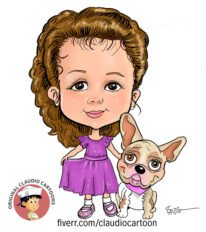 Draw nice cartoons and caricatures by Claudiocartoon | Fiverr
