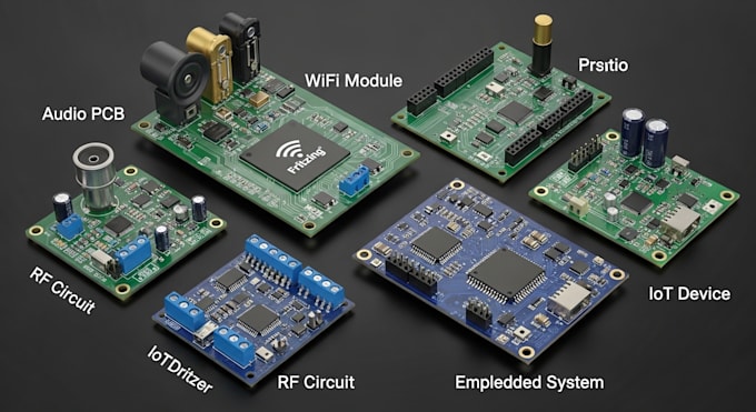 Design audio, wifi, rf, embedded and iot pcbs with fritzing schematics ...