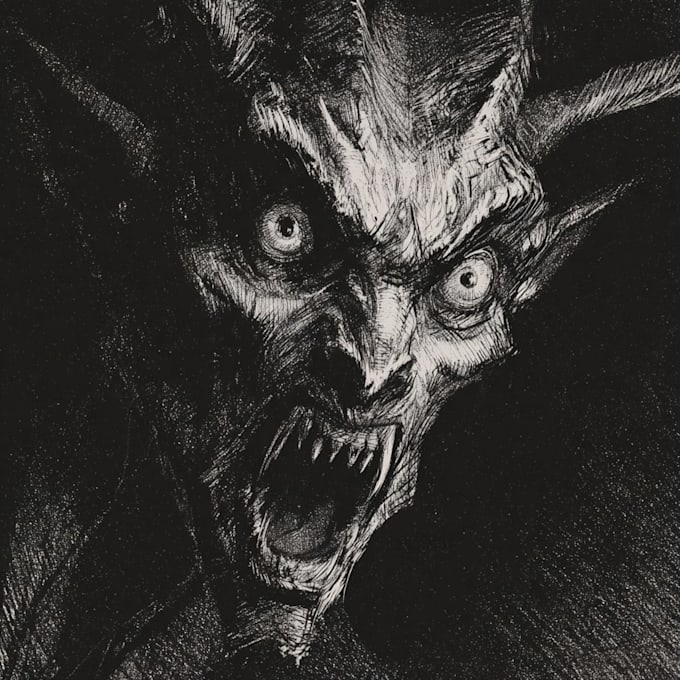 Paint realistic horror monster dark art for you no ai by Adamgrossj ...