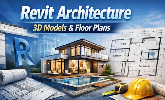 Create accurate revit architecture 3d models bim designs floor plans by ...