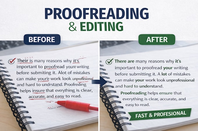 Proofread, edit and polish your english writing by Ba_sha_123 | Fiverr