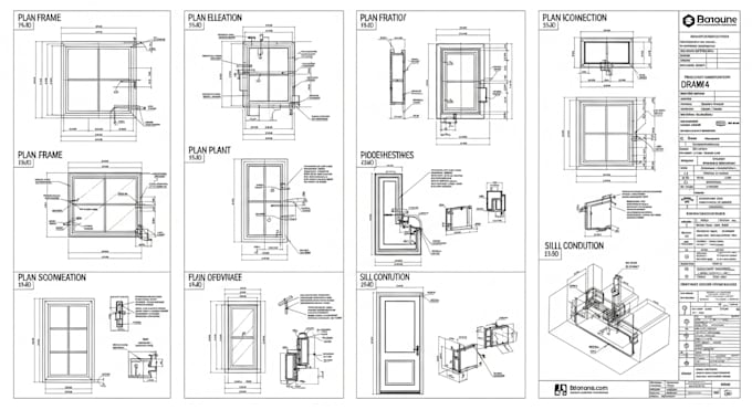 Create detailed shop drawings for windows and doors by Mirabellw | Fiverr
