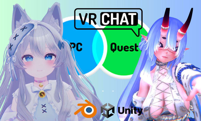 Create custom vrchat avatar vrc 3d model furry anime rigged full body ...
