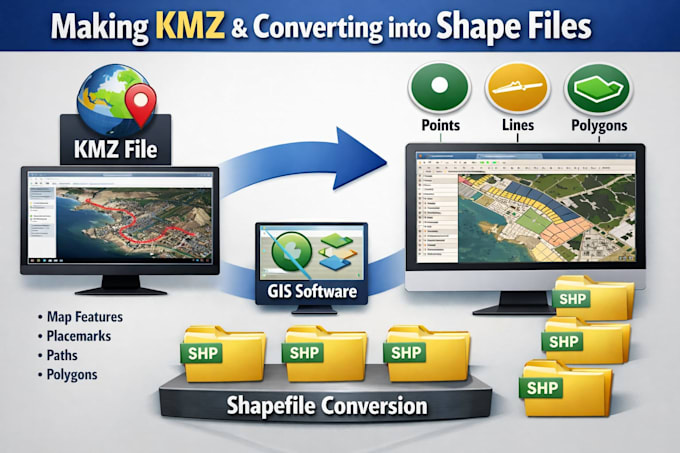 Do google earth digitizing and convert kmz to shapefiles by ...