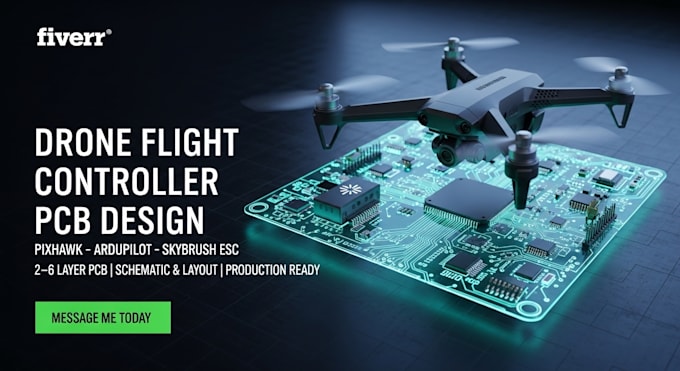 Design drone flight controller pcb, pixhawk ardupilot, skybrush esc ...