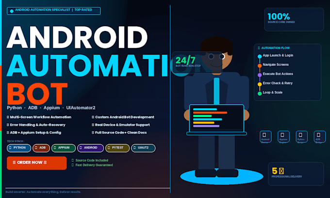 Crear bot de automatización para android usando python adb y appium ...