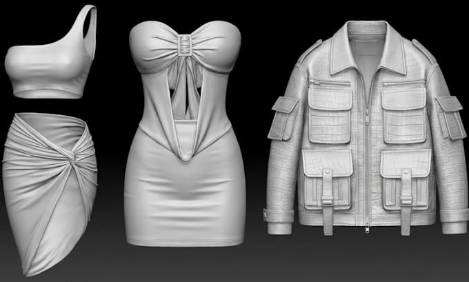 Design texture rig 3d clothing for second life vrchat vrchat gta fivem ...