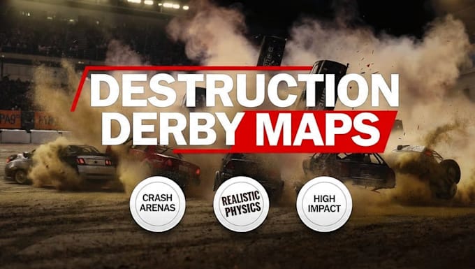 Crear mapas realistas de beamng para derby de destrucción y arena de ...