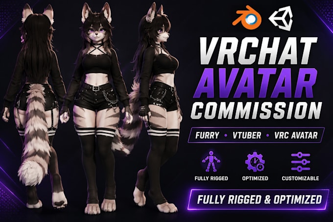 Do vrchat, 3d vrchat avatar, furry avatar, fursona vrc furry avatar vr ...