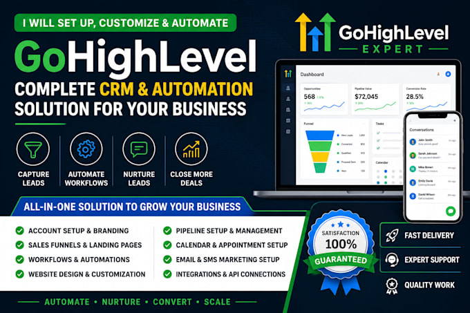 Build gohighlevel sales funnel, go highlevel landing page, ghl website ...
