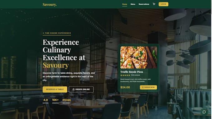 Build a stunning animated restaurant or cafe website with react and ...