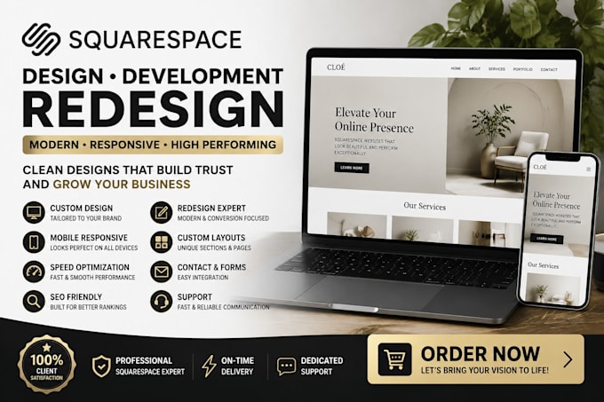 Design squarespace website, squarepace website development, squarespace ...