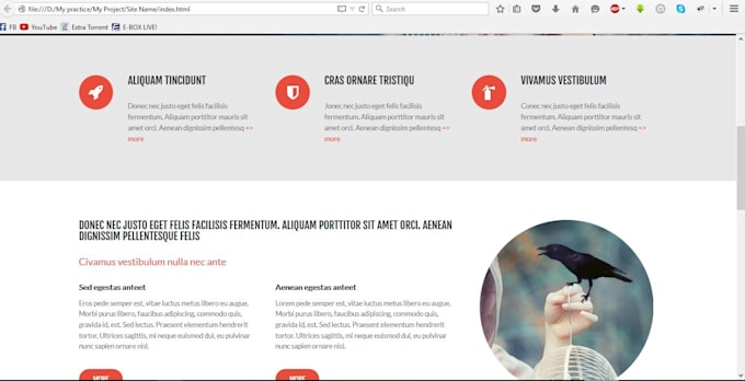 Convert any psd web template into html and css by Kh_dip | Fiverr