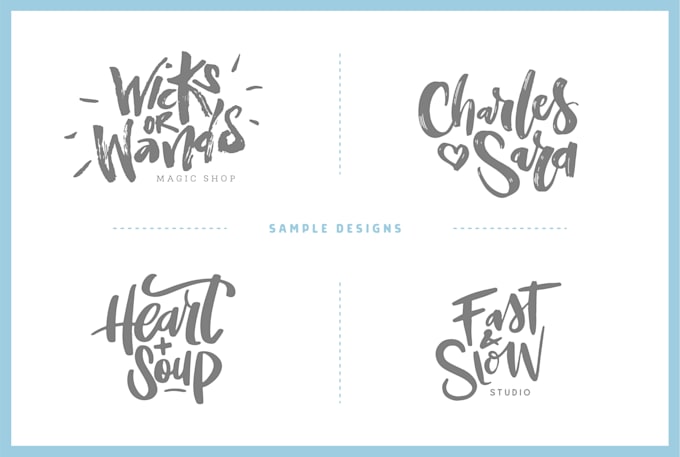 Create a one of a kind handmade brush lettering logo for you by ...