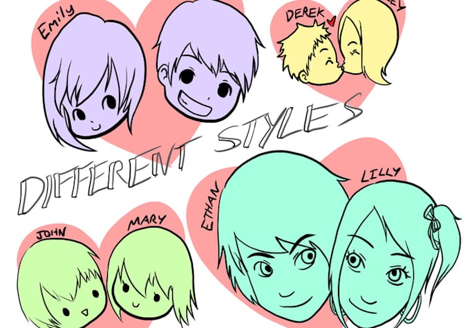 Draw you and your special someone as a valentine day drawing by ...