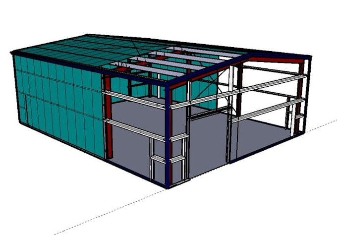 Draw a steel building and send you the plans and photo by Coffeeman ...
