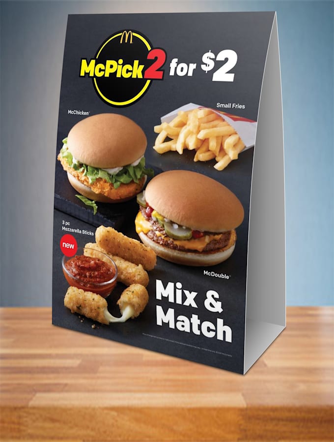 Design unique and creative table tent by Eisha_tahir | Fiverr