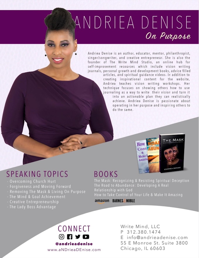 Design a professional one sheet for individual or company by ...