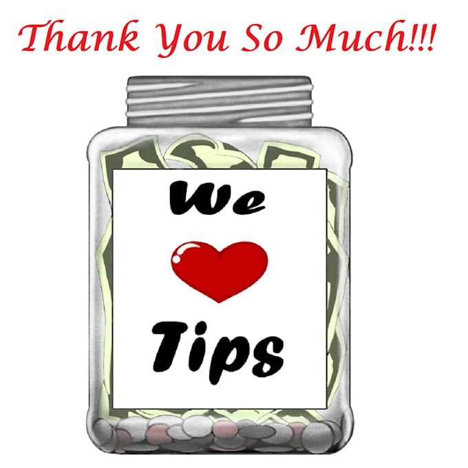 Accept tips, thank you by Drawtweets | Fiverr