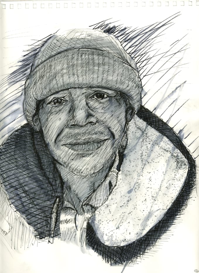 Create a realistic ink drawing or watercolor painting by Sassyprilla ...