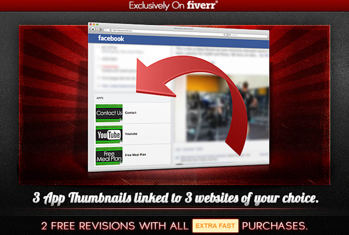 Create 3 facebook timeline app thumbnails by Newbold3d | Fiverr