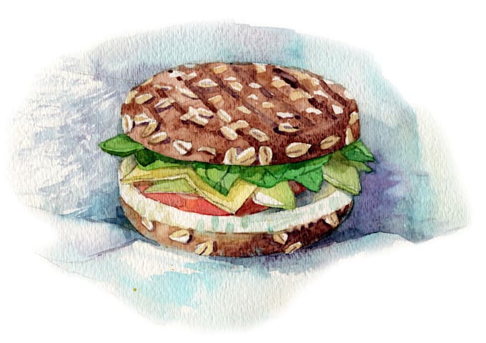 Draw a delicious food illustration by Heavensunshine | Fiverr